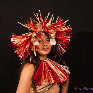 Cook Islands & Tahitian Costume Set..authentic Tapa Cloth Hau - Etsy