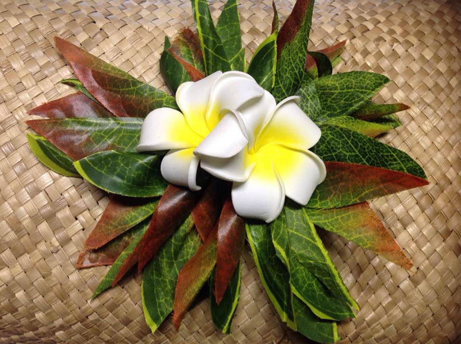 Hawaiian Silk Flower Clip.. Tropical Hair Style Comb or Clip, for ...