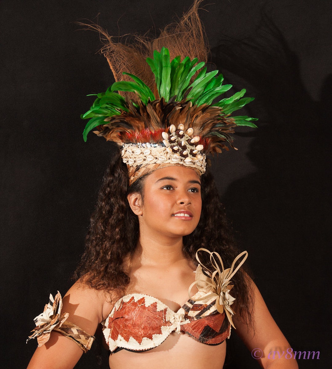 Tai Tai Te Manu. Tahitian and Cook Islands Costume Headpiece.. - Etsy