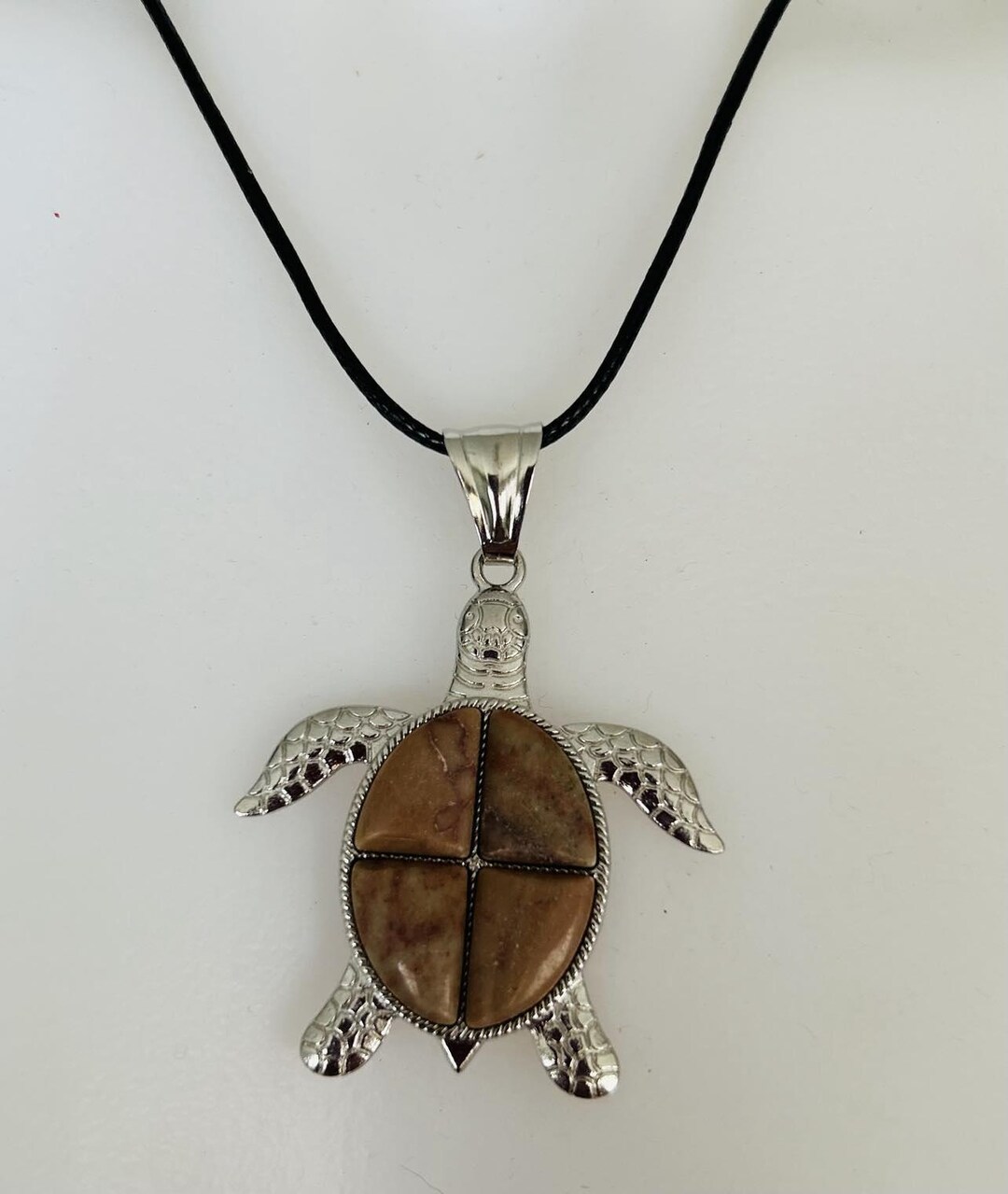 Hawaiian Turtle Red Picasso Stone Pendant. Turtle Necklace. - Etsy