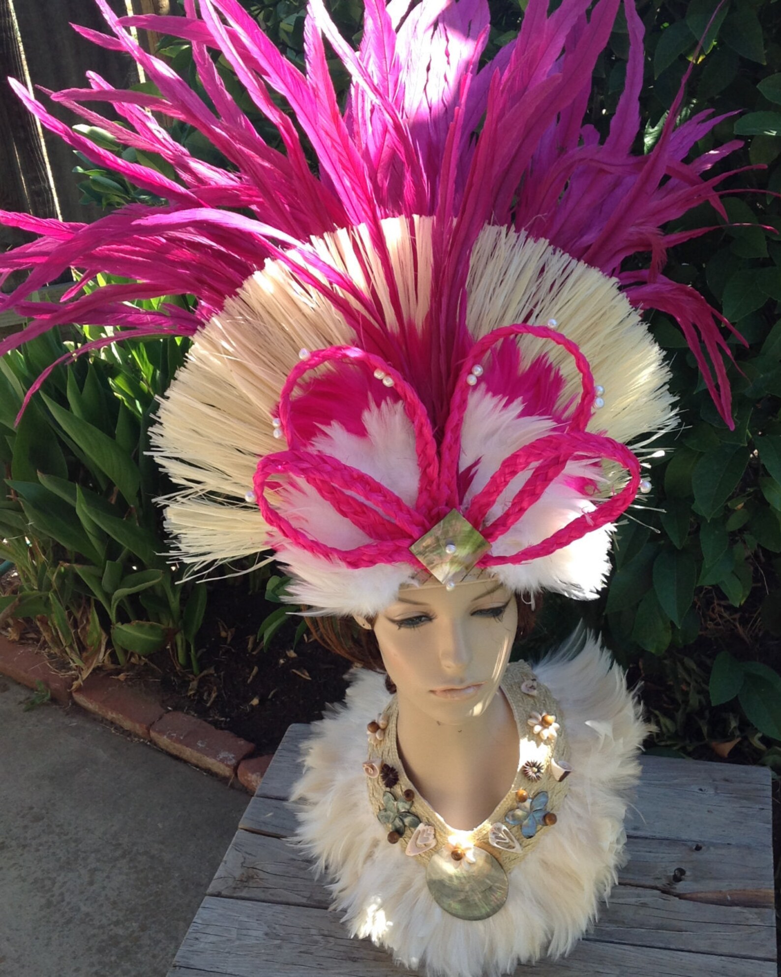 Tahitian and Cook Islands Costume Headpiece. Hau Grass | Etsy