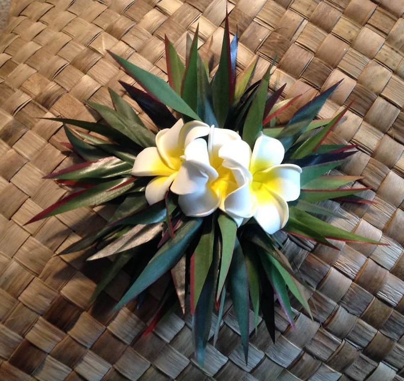 Hawaiian Pua Melia/plumeria Clip or Comb. Foam Flowers With - Etsy