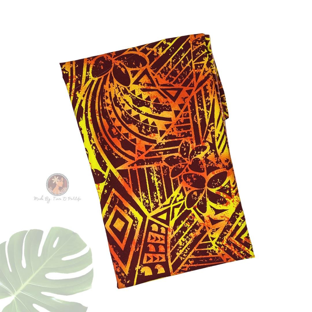 Pareo tahitiano – Pareo Ori Tahiti de algodón con estampado tribal ...