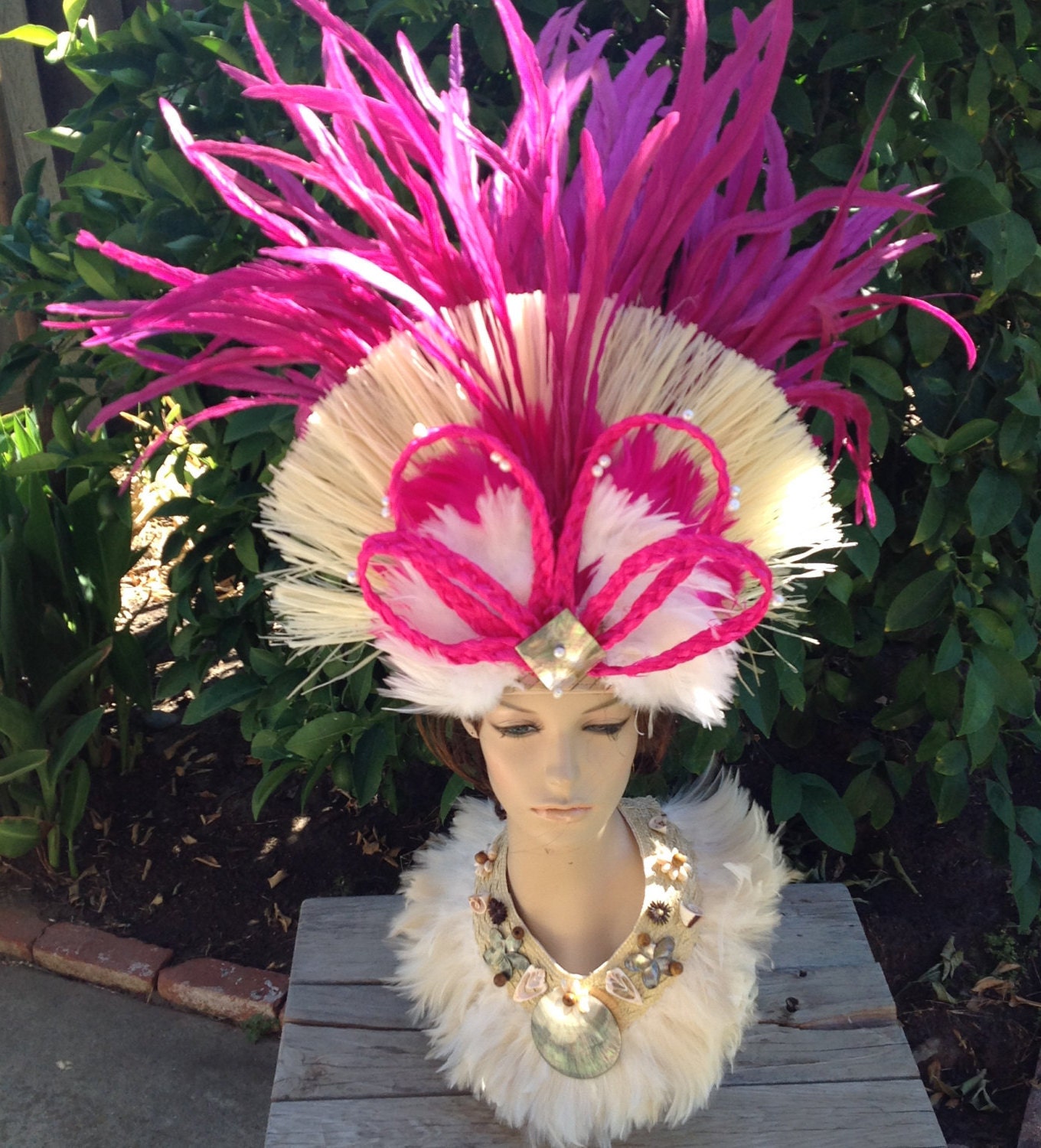 Tahitian And Cook Islands Costume Headpiece. Hau Grass | Etsy