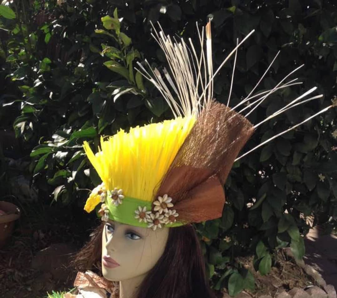 Cook Islands & Tahitian Headpiece/headdress. Authentic Materials, Hau ...