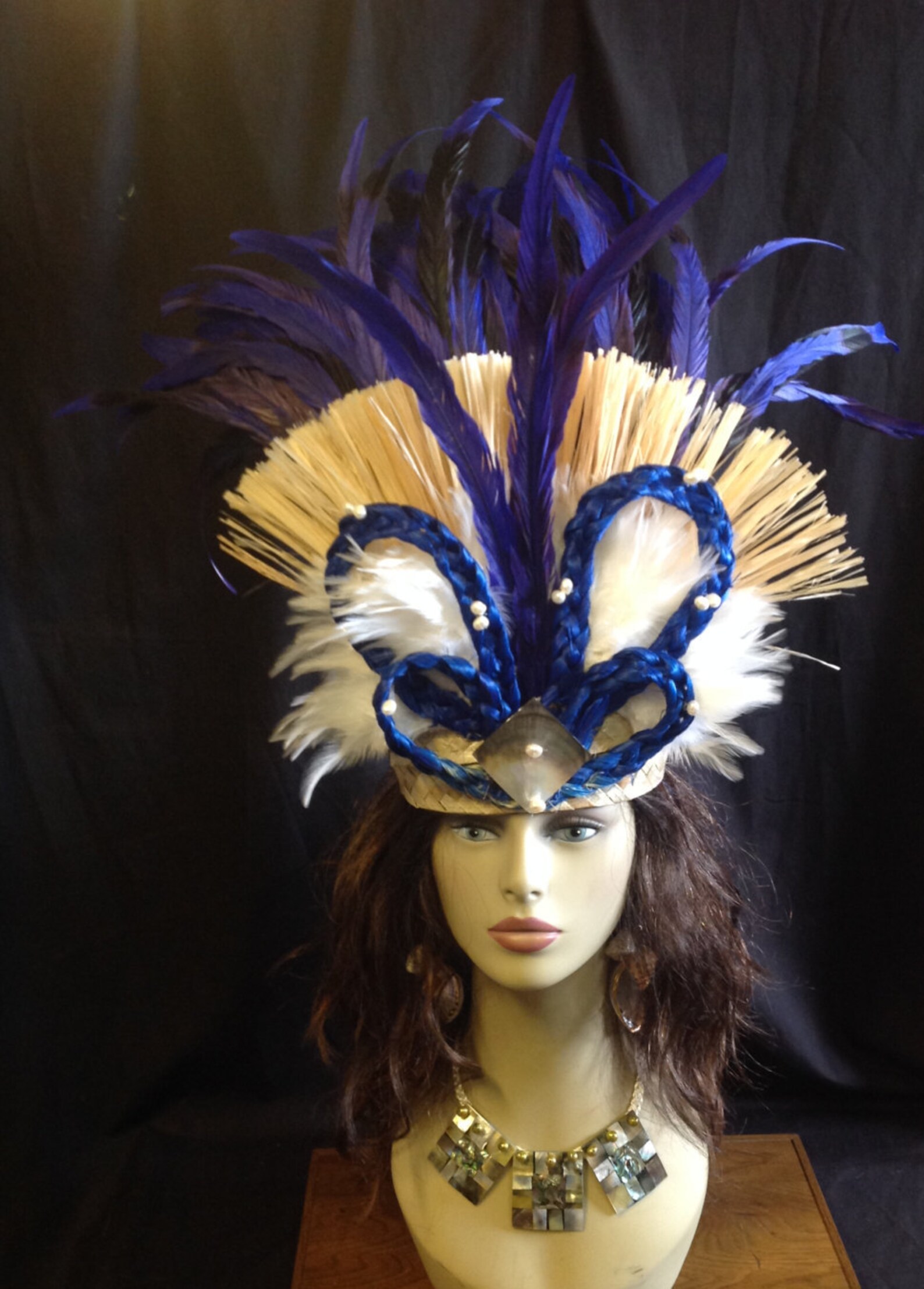 Tahitian and Cook Islands Costume Headpiece. Hau Grass | Etsy