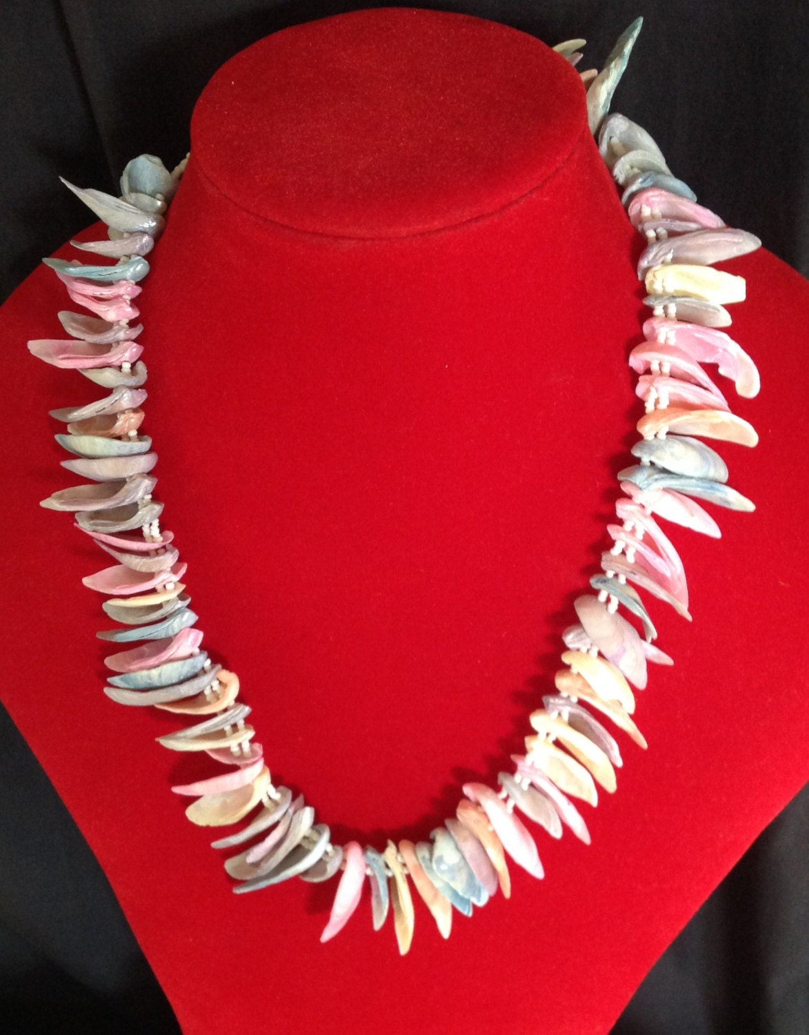 Natural Sea Shells Necklace..Shell Pieces Are Dyed In | Etsy