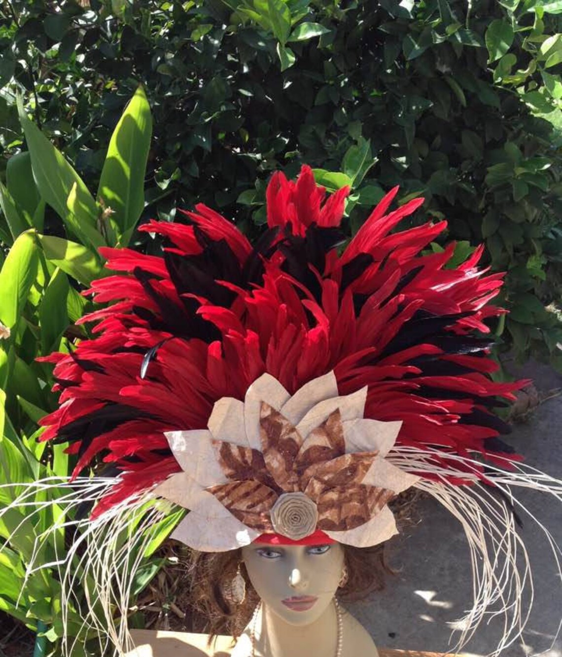 Authentic Tapa Cloth Headpiece for Tahitian & Cook Islands | Etsy