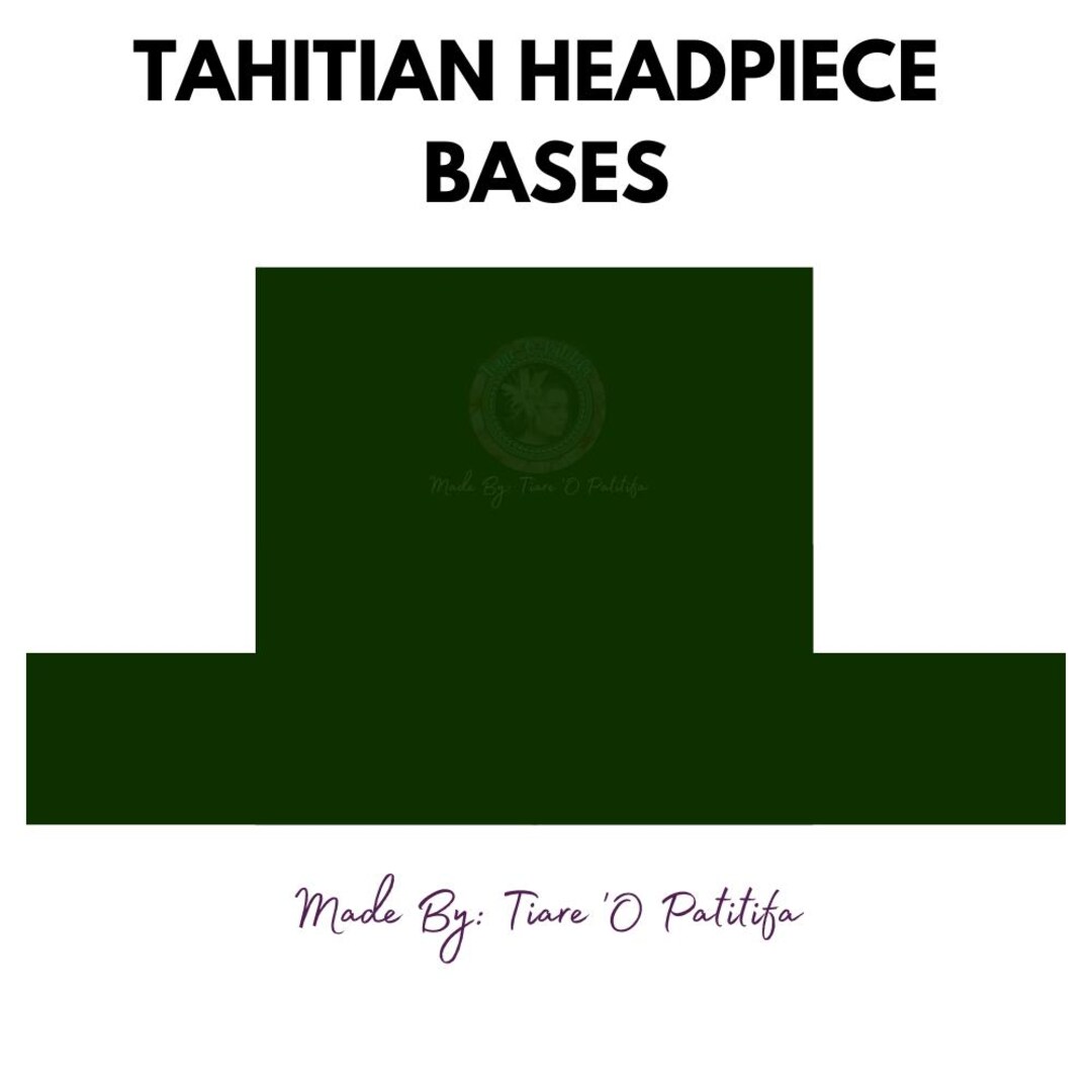 Flat Top Wide Tahitian Headpiece Base – Custom Cotton Backing for Fresh ...