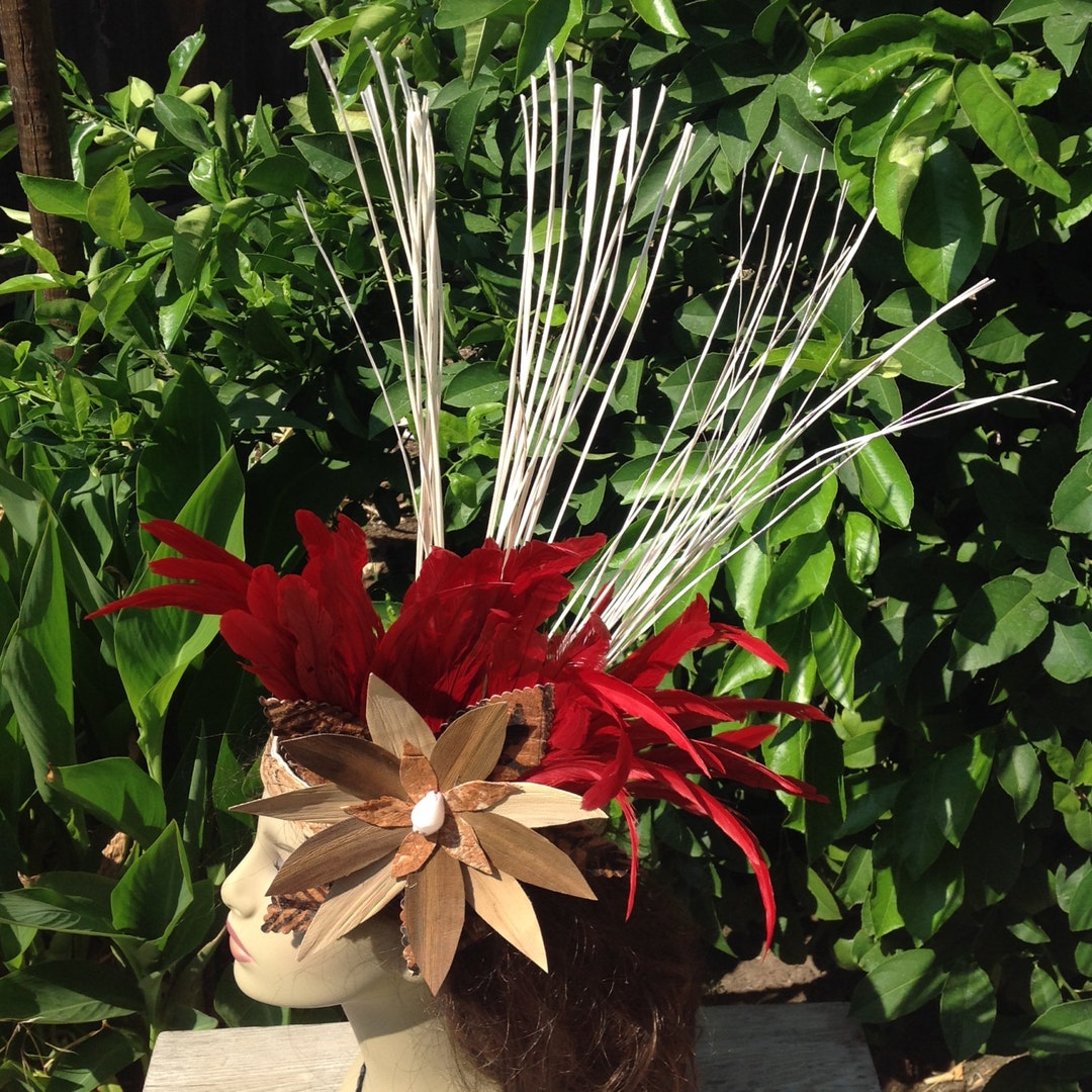 Tahitian and Cook Islands Headpiece. Weaved Seagrass Band, Lauhala ...