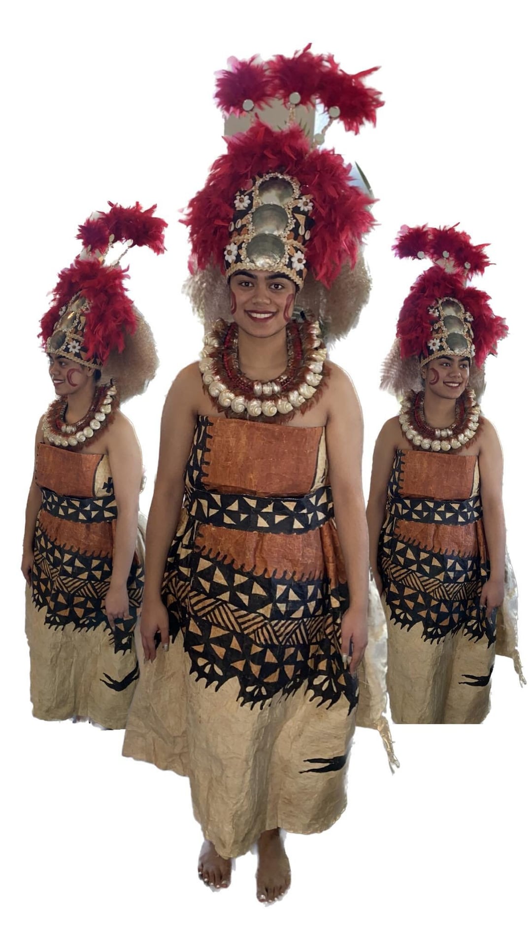 Samoan Princess Crown Kuiga/pale Samoa. All in One Piece Tapa Cloth ...