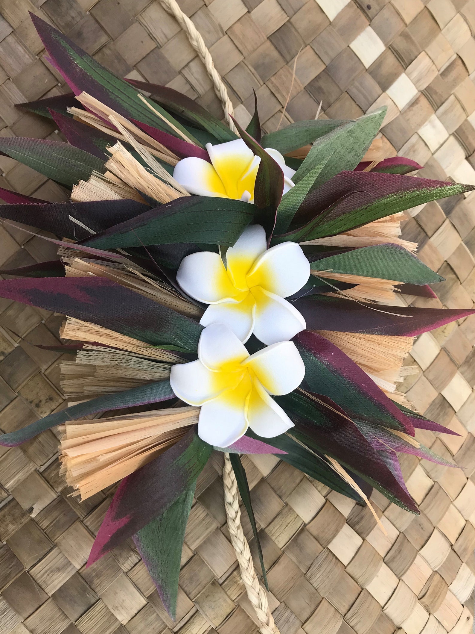 Polynesian Hair Style Bun Wrap. Aunthentic Hau/fau Grass Silk - Etsy