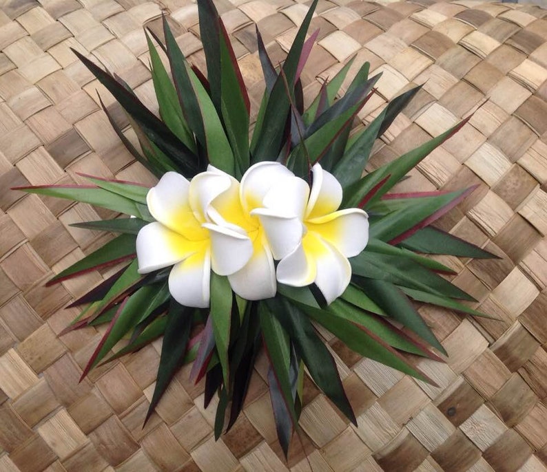 Hawaiian Pua Melia/plumeria Clip or Comb. Foam Flowers With - Etsy