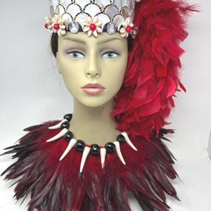 Ula Nifo Fulumoa Necklace – Custom Feather Neckpiece With 12 Resin ...