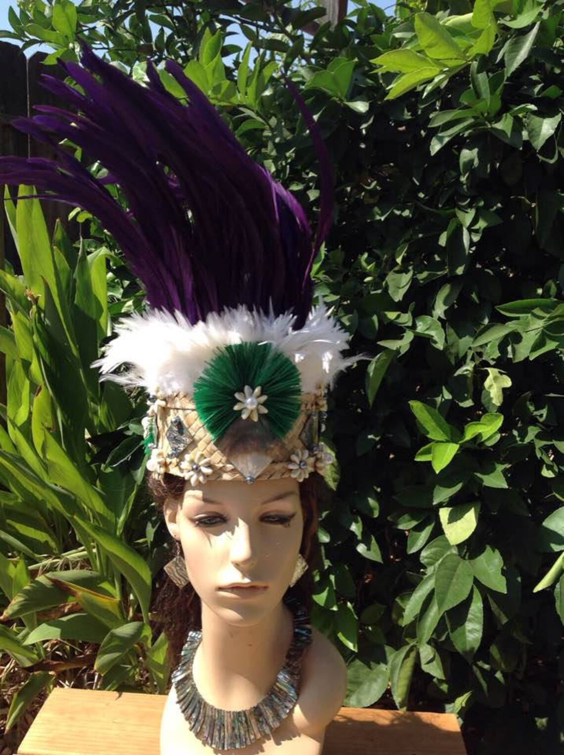Cook Islands & Tahitian Costume Headpiece. Abalone Shells Headpiece. - Etsy