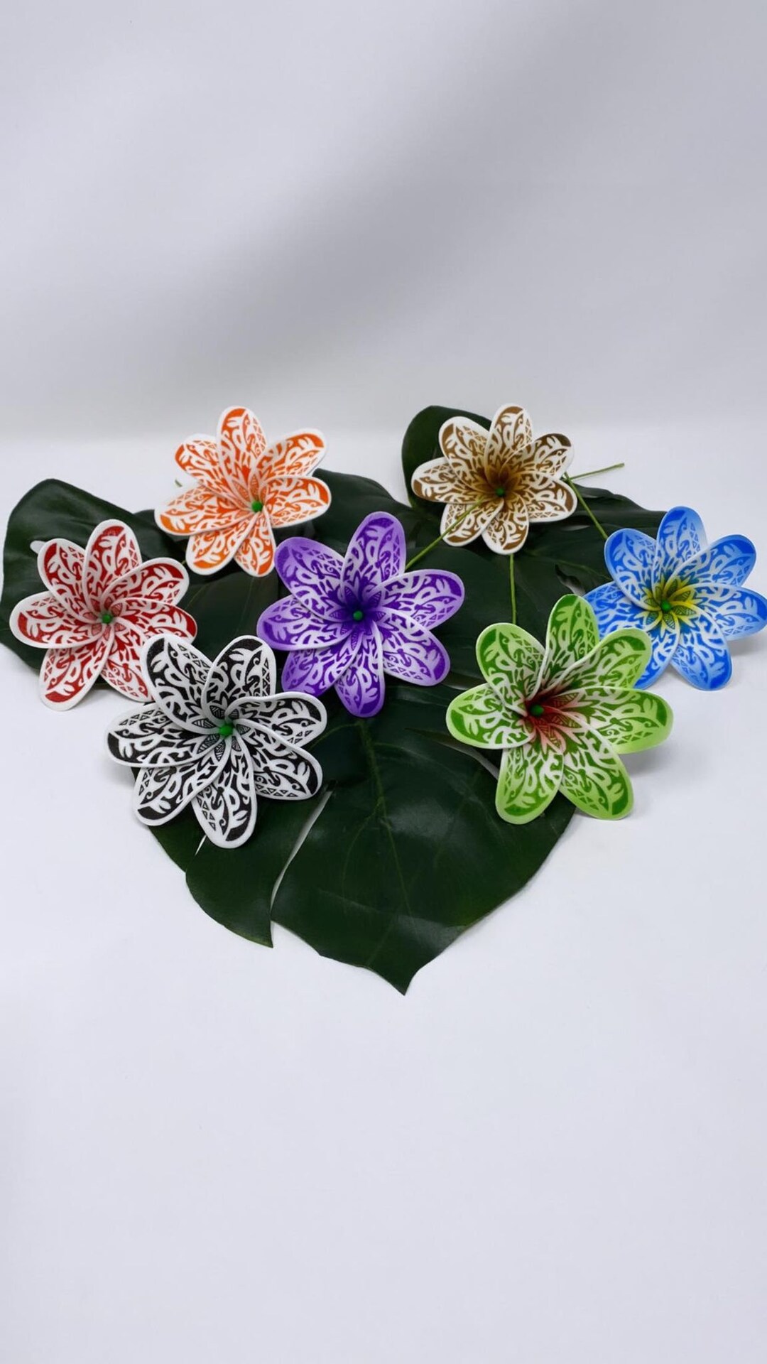 Tribal Tiare Flower. Hawaiian Flowers, Luau, Wedding Flower, Gifts. - Etsy