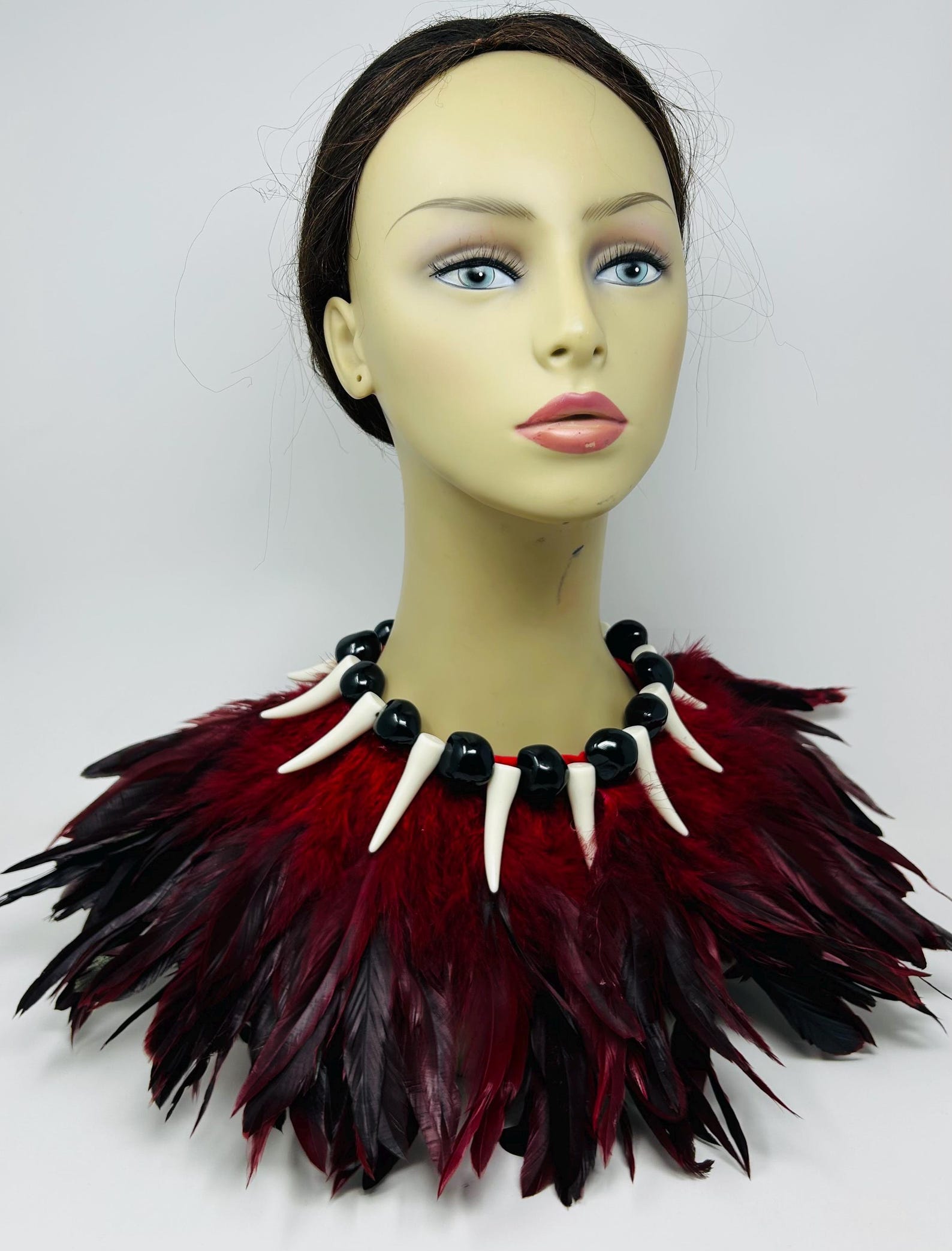 Ula Nifo Fulumoa Necklace – Custom Feather Neckpiece With 12 Resin ...
