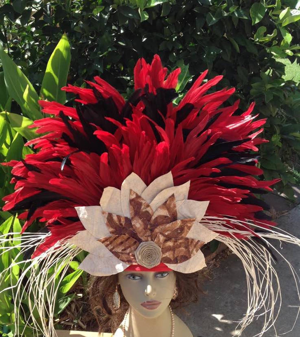 Authentic Tapa Cloth Headpiece for Tahitian & Cook Islands - Etsy