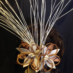 Extra Large Double Tapa Cloth Flower With Coconut Fibers Hair Clip ...