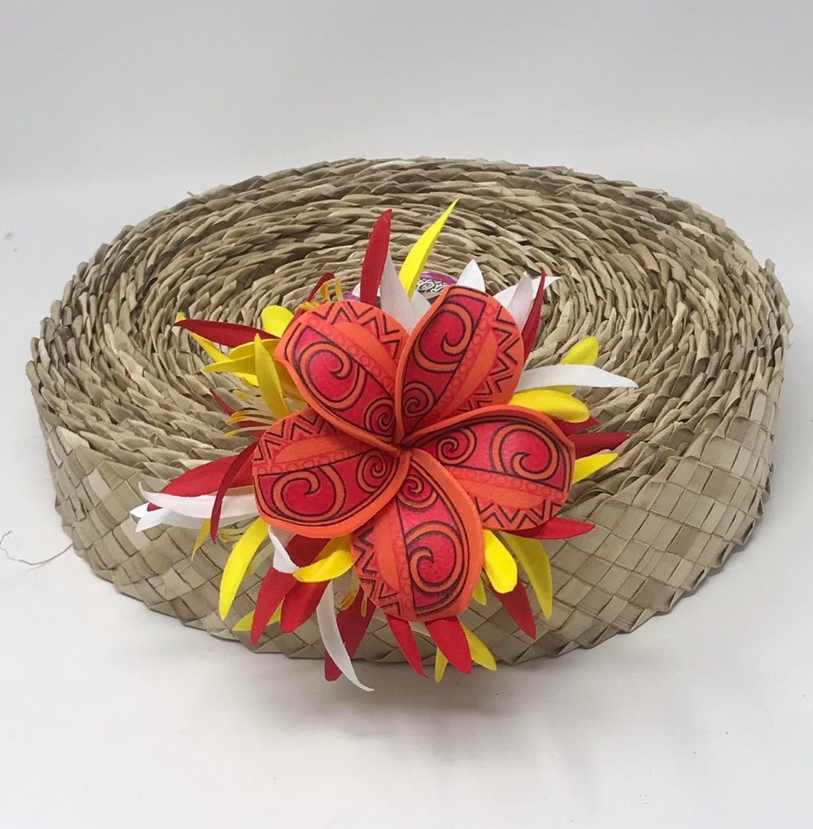 Maui Sunset Hair Tribal/tattoo Pua Melia Flower Hair Clip. - Etsy