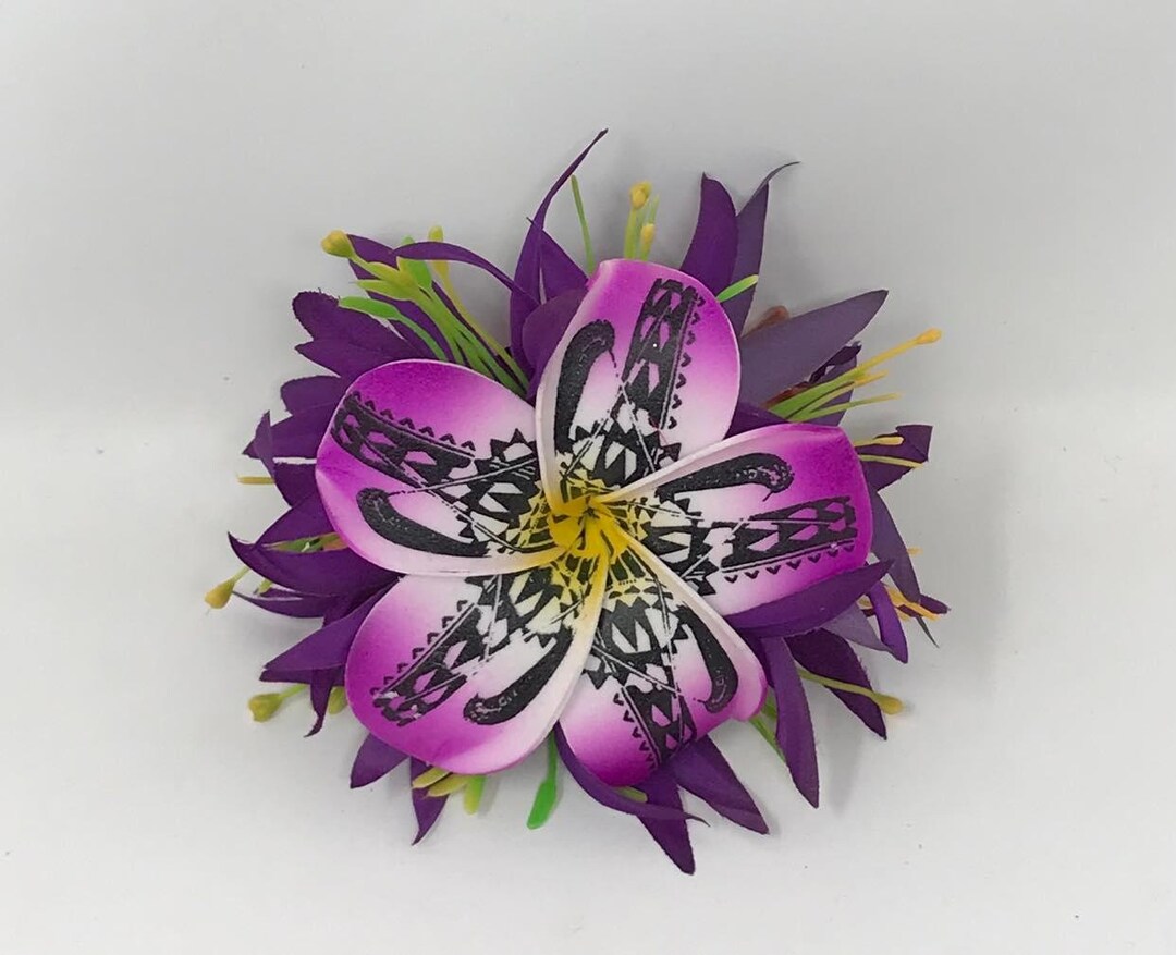 Hair Tribal/tattoo Pua Melia Flower Hair Clip. Beach Wedding ...