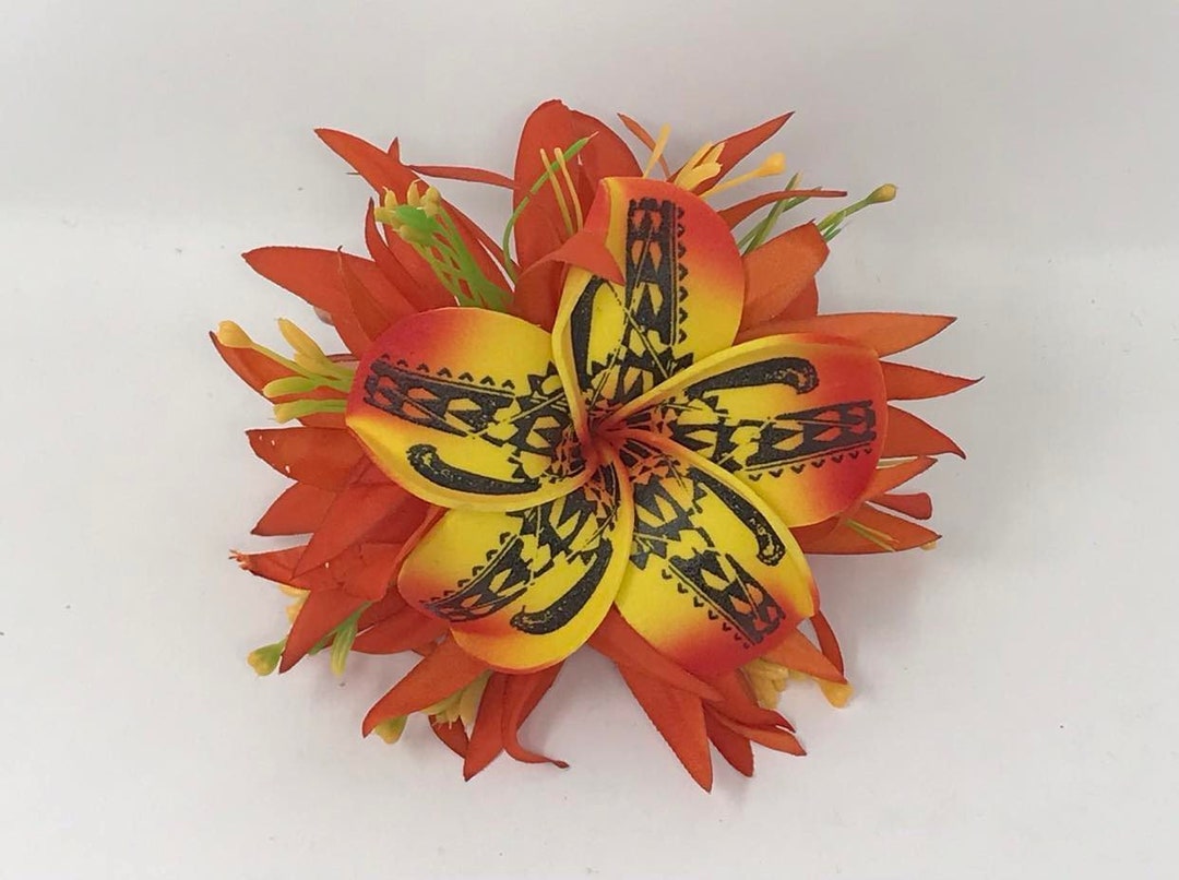 Hair Tribal/tattoo Pua Melia Flower Hair Clip. Beach Wedding ...