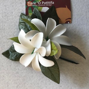 Our Own Double Tiare Maile Hair Stick /pick or Clip. Hawaiian Tropical Gardenia Hair Flower. - Etsy