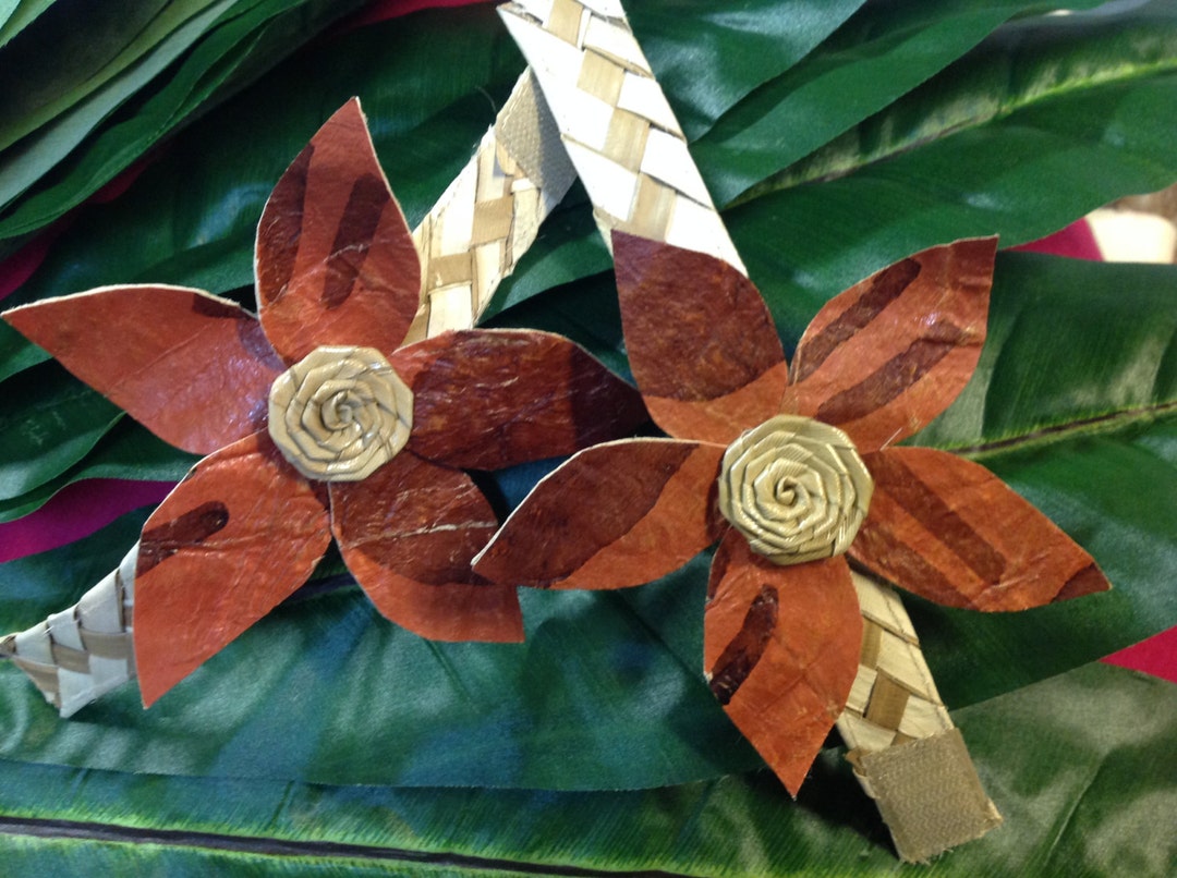 Authentic Polynesian Tapa Cloth Accessories! Set of Wristbands or ...