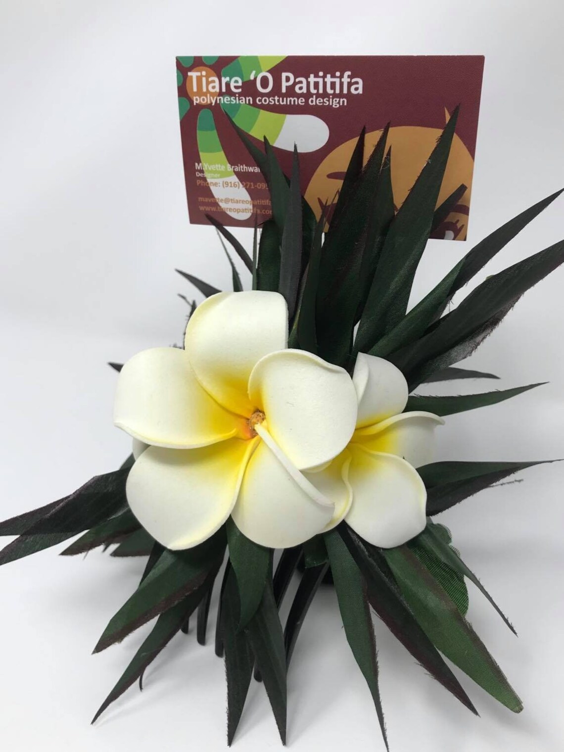 Hawaiian Pua Melia/plumeria Flower. Foam Flowers With Ti | Etsy