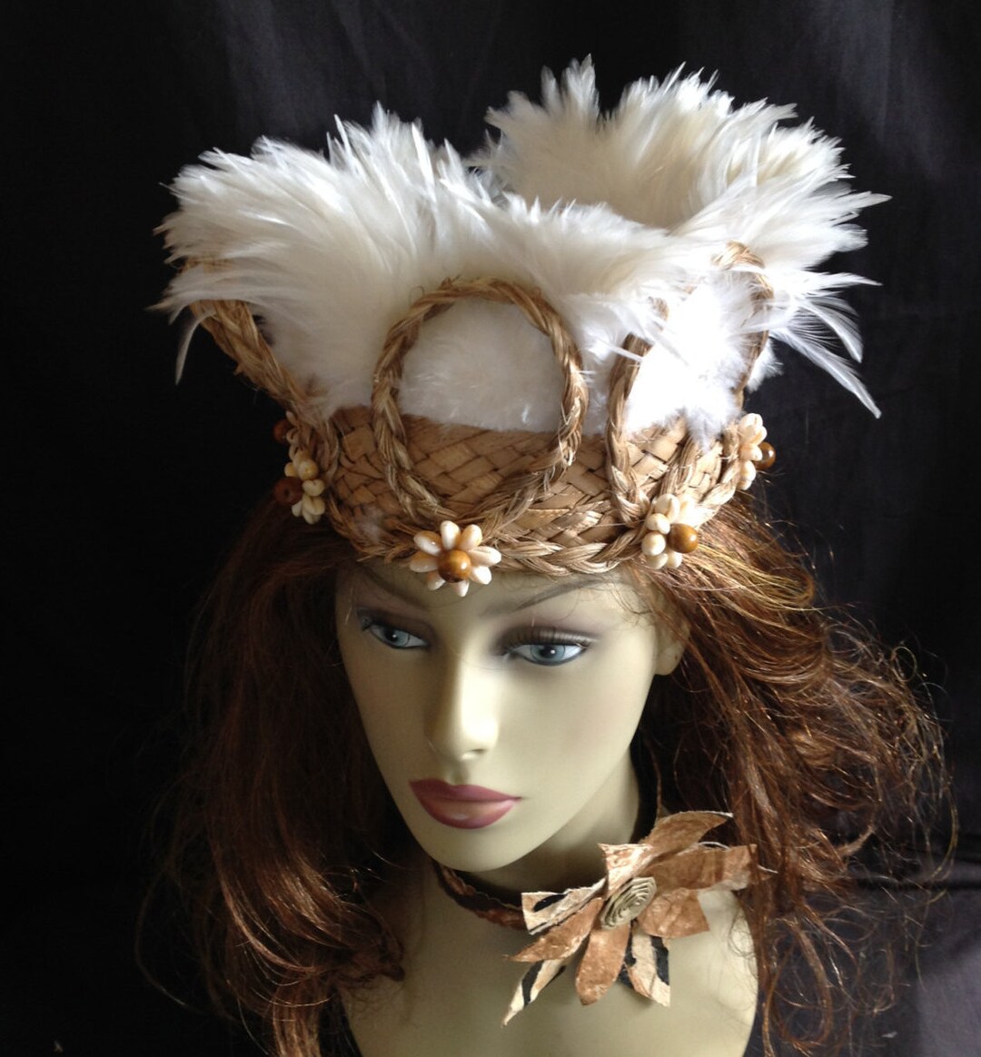 Tahitian & Cook Islands, Rarotongan Sea Grass Costume Headpiece ...