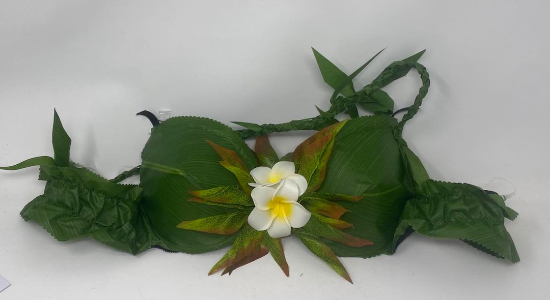 Silk Green Leaf Covered Bra Top. Perfect for Luau, Soloist, Group ...