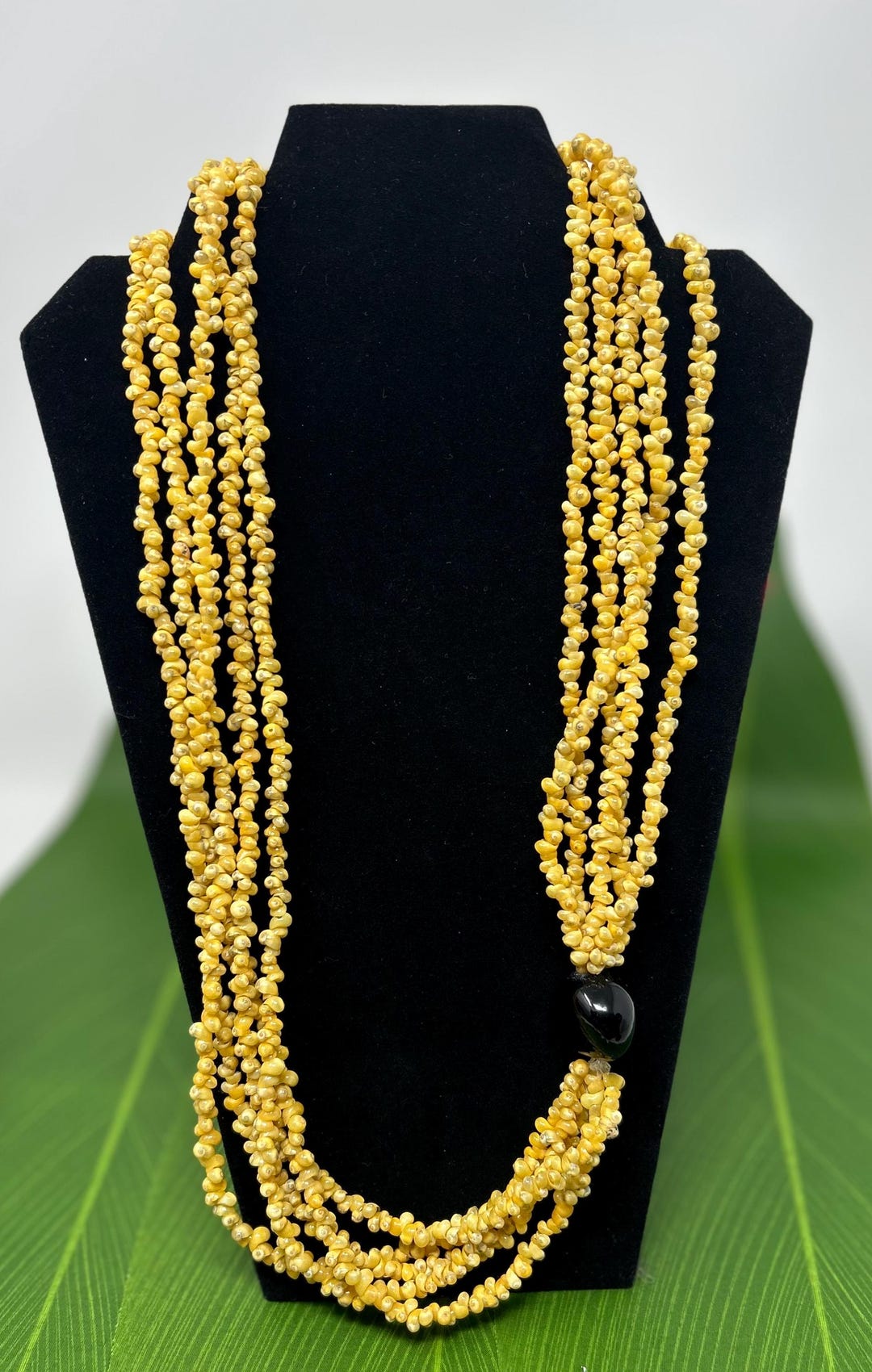 Hawaiian Yellow Mongo Natural Shell Beads Necklace. - Etsy