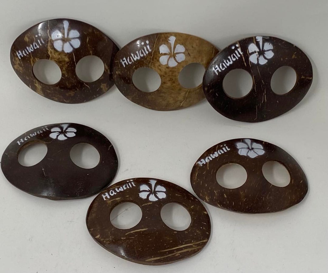 AUTHENTIC Hawaiian Coconut Shell Buckle for Sarong/pareu, Pareo Tie. - Etsy