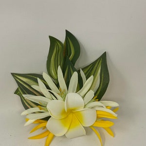 Plumeria Flower. Hula Girls Pua Melia Flower Clip. Hawaiian Style Foam ...