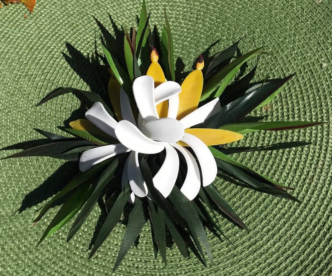 Cook Islands Style Hair Clip. Tiare Hair Clip. Perfect Piece - Etsy ...