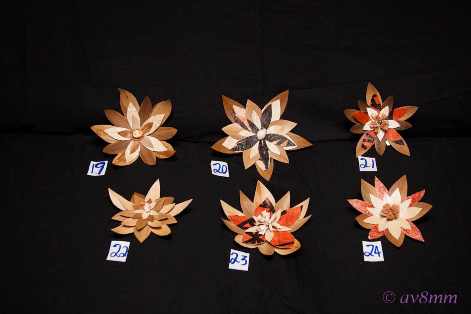 Authentic Polynesian Style Hair Flower. Authentic Tapa Cloth & - Etsy