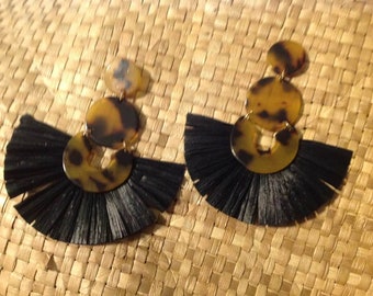 40mm Carved Faux Turtle Shell Spiral Earrings. Koru Earring. | Etsy