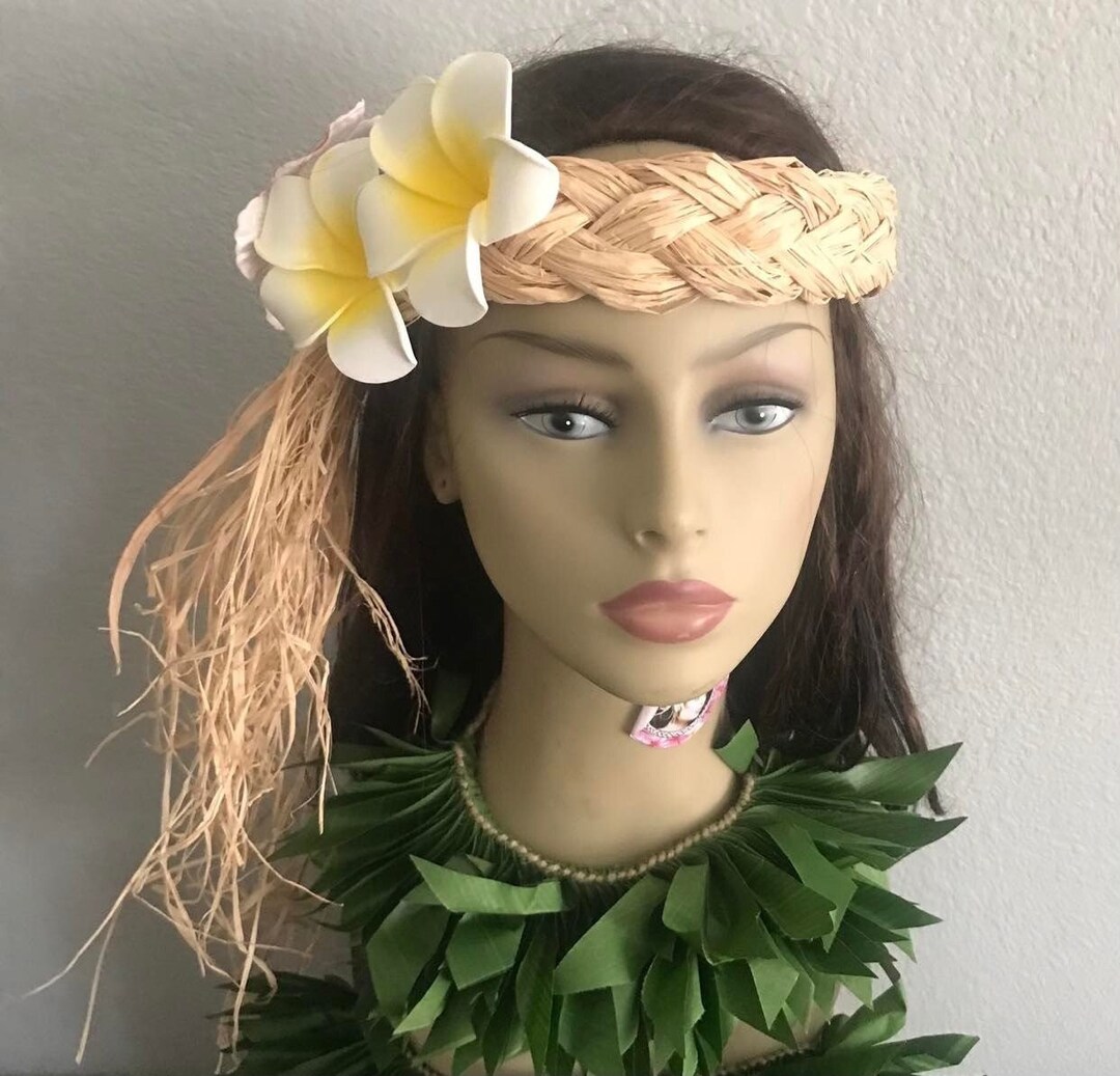 Simple Cook Islands or Tahitian Headpiece. Braided Raffia & Foam ...