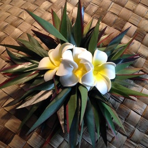 Hawaiian Pua Melia/plumeria Clip or Comb. Foam Flowers With Silk Ti ...