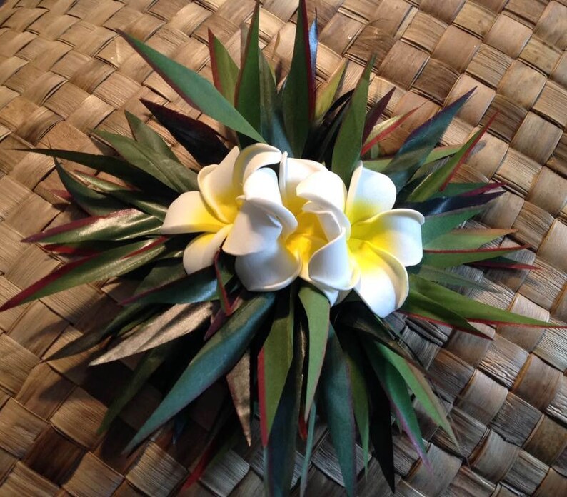 Hawaiian Pua Melia/plumeria Clip or Comb. Foam Flowers With - Etsy