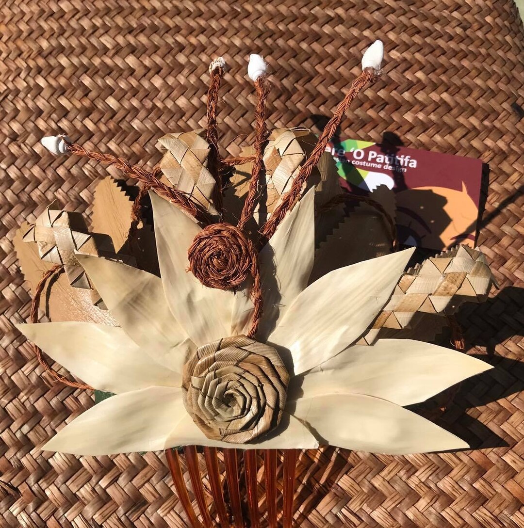 Extra Large Authentic Hala Leaves and Braided Coconut Hair Comb. - Etsy