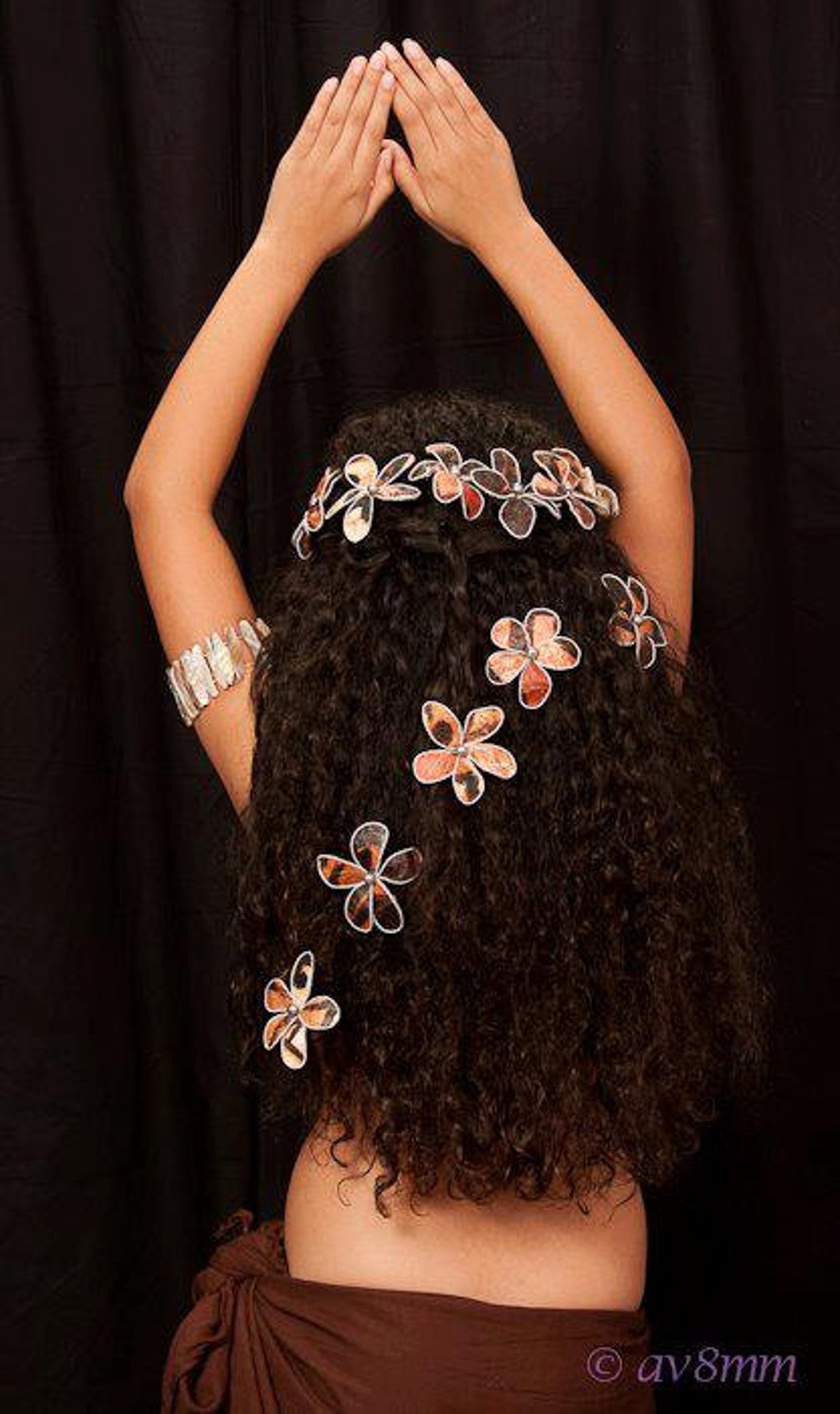 Authentic Tapa Cloth Flower. Handmad Tapa Cloth Flower. | Etsy