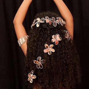 Authentic Tapa Cloth Flower. Handmad Tapa Cloth Flower. Perfect for ...