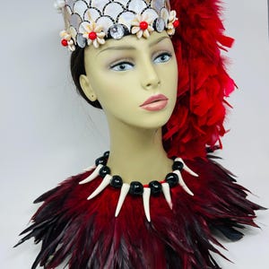 Ula Nifo Fulumoa Necklace – Custom Feather Neckpiece With 12 Resin ...