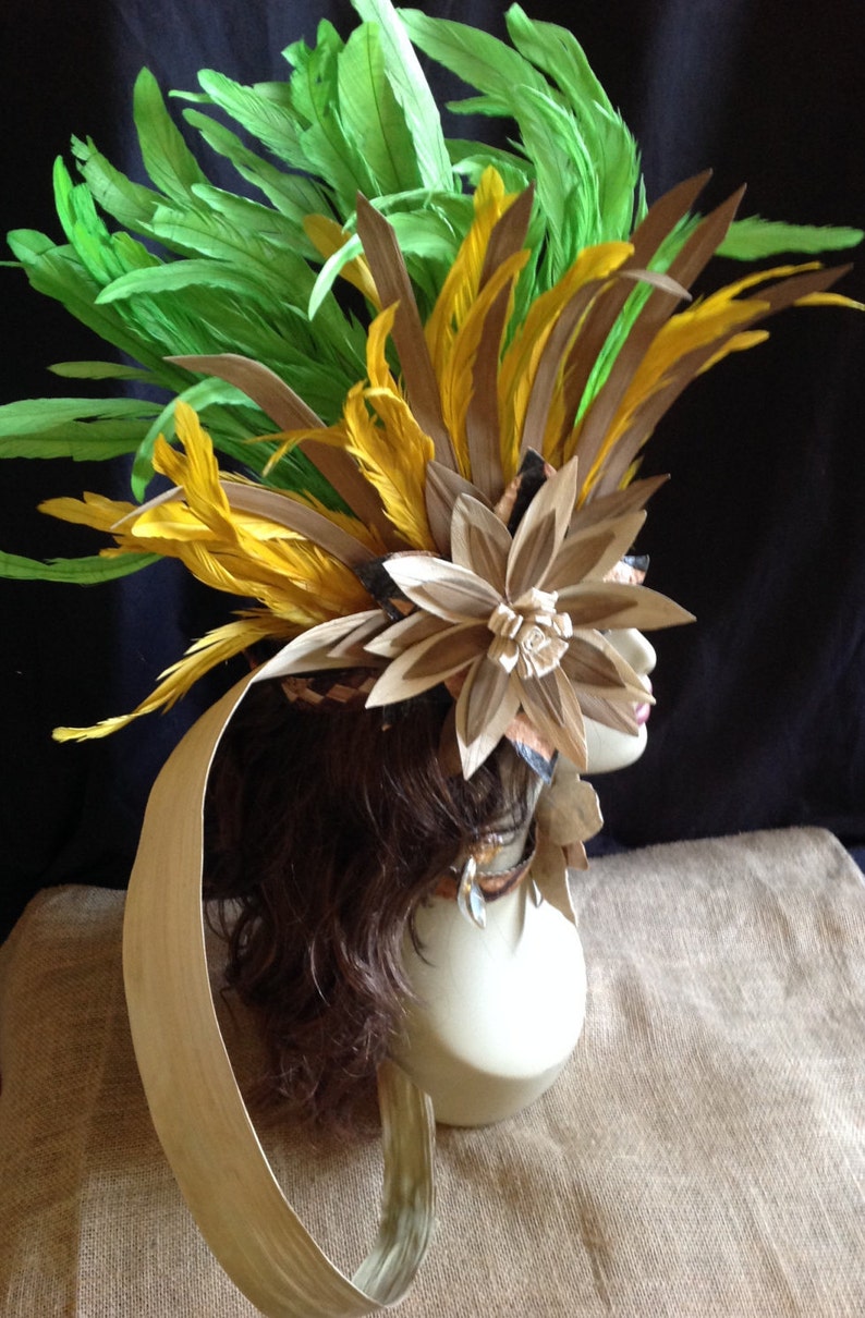 Tahitian and Cook Island Headpiece..polynesian Natural Materials, Woven ...