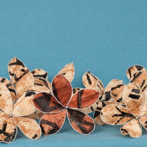 Authentic Tapa Cloth Flower. Handmad Tapa Cloth Flower. Perfect for ...