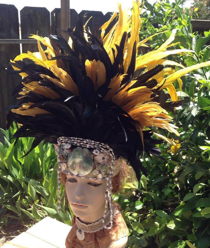 Tahitian & Cook Islands Headpiece/head Dress. Weaved Lauhala, Mother of ...