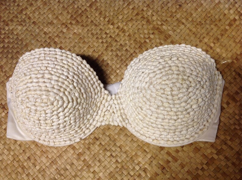 Adult Size White Dove Tail Shell Bra Only.. Perfect Bra for | Etsy