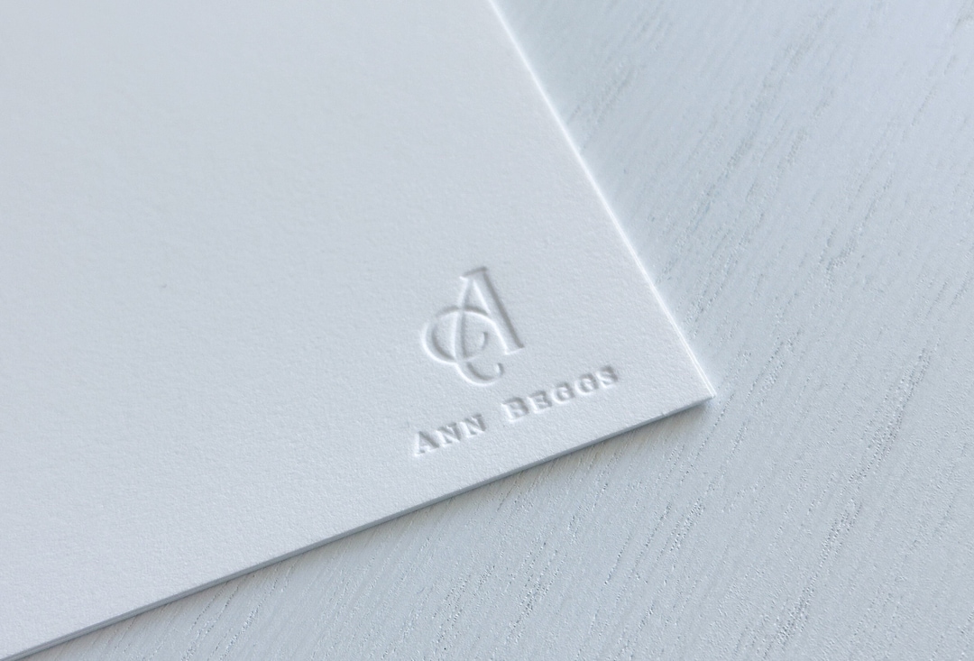 Personalized Minimalist Stationery Set Size | Custom Letterpress | A2 ...