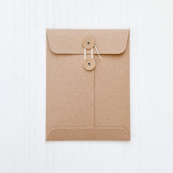 String Tie Envelopes - Etsy